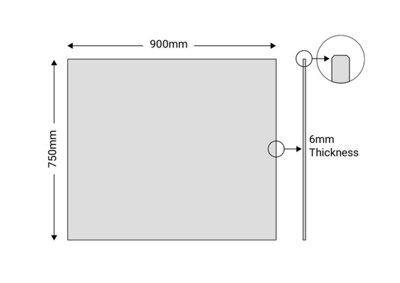 Cooker Splashback 900x750x6mm Glass- High Temperature Glass Hob ...