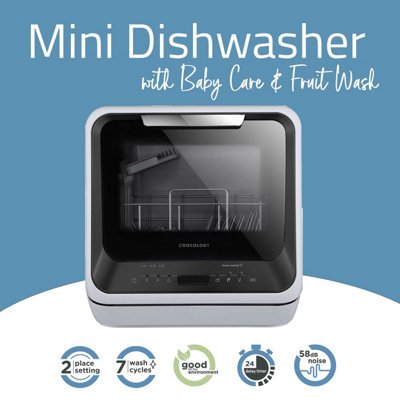 Cookology 2 Place Setting Table Top Dishwasher in Compact Mini Size ...