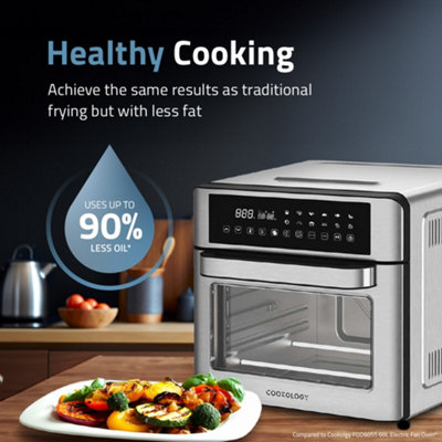 Cookology 25L Air Fryer Oven with Touch Controls - CAF250DI Stainless Steel
