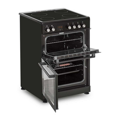 Cookology CFDO600BK 60cm Electric Double Cooker, 86L, Ceramic Hob with ...