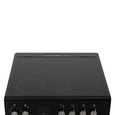 Cookology CFDO600BK 60cm Electric Double Cooker, 86L, Ceramic Hob with ...