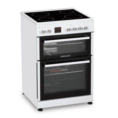 Cookology CFDO600WH 60cm Electric Double Cooker, White, 86L, Ceramic ...