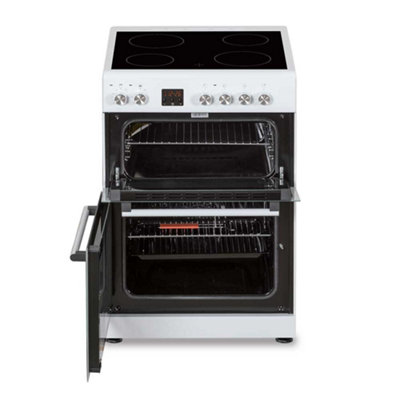 Cookology CFDO600WH 60cm Electric Double Cooker, White, 86L, Ceramic ...