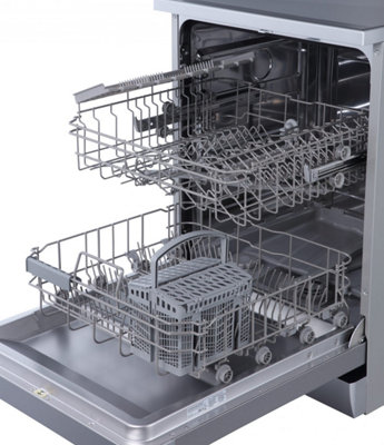 Cookology CFSD613SS 60cm Freestanding Dishwasher, 13 Settings, 6 ...