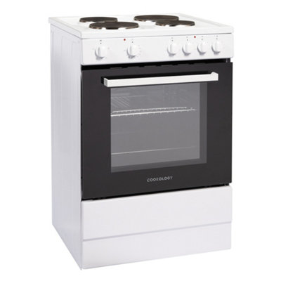 Cookology CFSP600WH/1 60cm Freestanding Electric Cooker, 62L, Solid ...