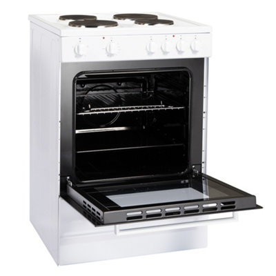 Cookology CFSP600WH/1 60cm Freestanding Electric Cooker, 62L, Solid ...