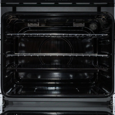 Cookology CFSPTC502WH 50cm Twin Cavity Electric Cooker, 93L, Solid ...