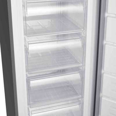 Cookology CTFZ163IX 168L Tall Upright Freezer, Inox, 5 Large Drawers ...