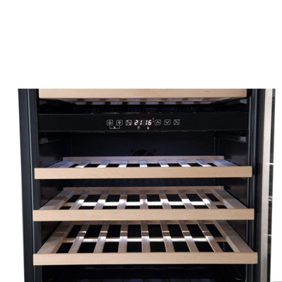 Cookology CWC605BK 60cm Wine Cooler, Black, Dual Zones, LED Light, Anti ...