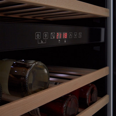 Cookology CWC605BK 60cm Wine Cooler, Black, Dual Zones, LED Light, Anti ...