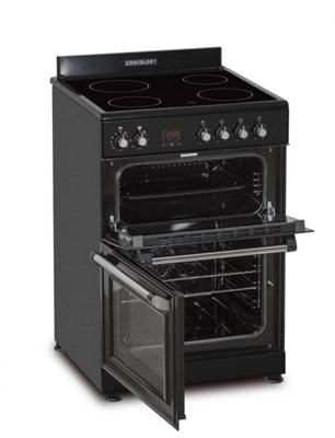 Cookology RETDO600BK 60cm Retro Double Oven Cooker, Black, Ceramic 4 ...