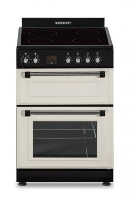 Cookology RETDO600CRM 60cm Retro Double Oven Cooker, Cream, Ceramic 4 ...