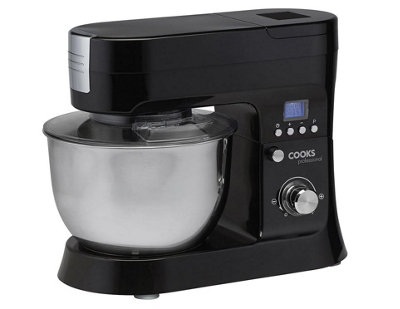 Cooks Professional 1200W Stand Mixer - Black | DIY at B&Q