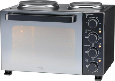 COOKS PROFESSIONAL 28L MINI OVEN WITH 2 HOBS - ELECTRIC COUNTERTOP ...