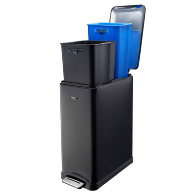 Cooks Professional 50L Slimline Recycling Pedal Bin with Dual ...