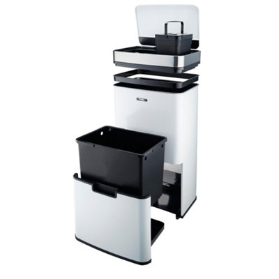 Cooks Professional 75L Recycling Sensor Bin with Food Caddy - 4 Section ...