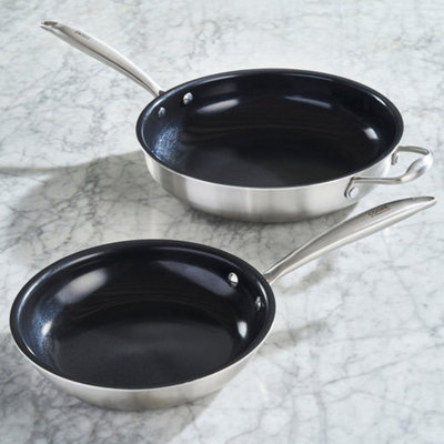 Cooks Professional 8 Piece Tri-Ply Cookware Set - 3 x Saucepans, 2 x ...