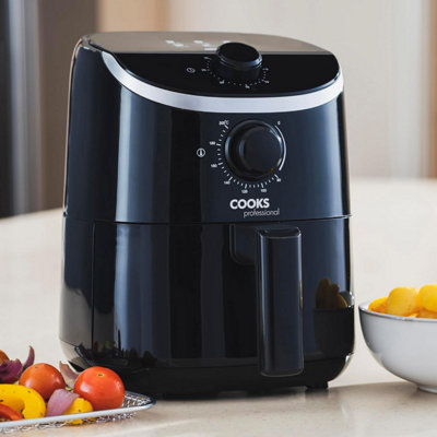 Cooks Professional Air Fryer 2L Single Drawer Compact Manual Timer ...