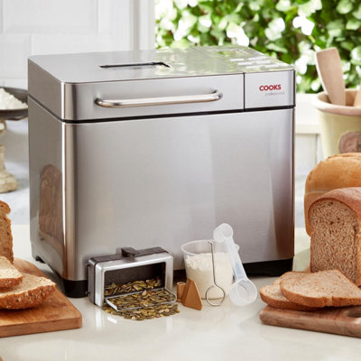 Cooks Professional Digital Bread Maker Machine 19 Programmes Breadmaker Crust Control Keep Warm with Fruit and