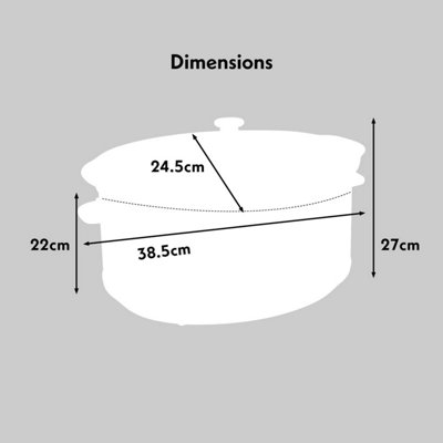 Cooks Professional Digital Slow Cooker 6.5L with 3 Heat Settings, Timer ...
