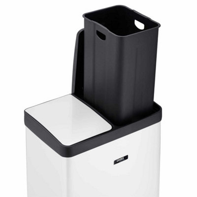 Cooks Professional Dual Pedal Recycle Bin 60L - 2 x 30L Removable Waste ...