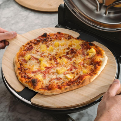 COOKS PROFESSIONAL ELECTRIC PIZZA OVEN MACHINE 1200W WITH STONE BASE ...
