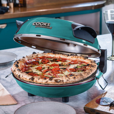Cooks Professional Electric Pizza Oven Machine 1200W with Stone Base ...