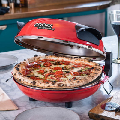 Cooks Professional Electric Pizza Oven Machine 1200W with Stone Base ...
