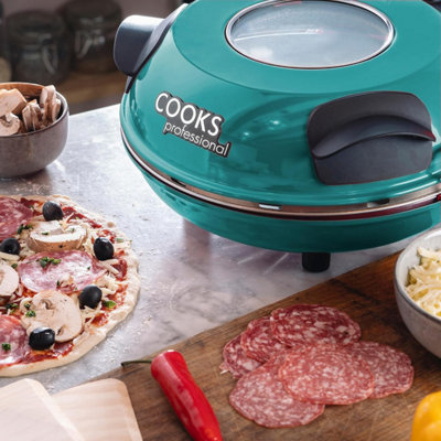 Cooks Professional Electric Pizza Oven Set With Bamboo Chopping Board