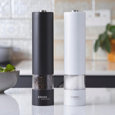 Cooks Professional Electric Salt and Pepper Mill Set - Automatic ...