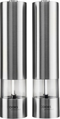 Cooks Professional Electric Salt and Pepper Mill Set - Automatic ...