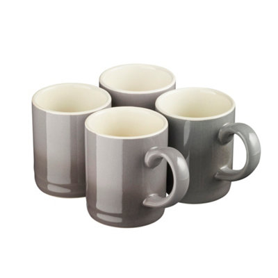 Cooks Professional Espresso Coffee Cups Mugs Stoneware 90ml Grey - Set ...