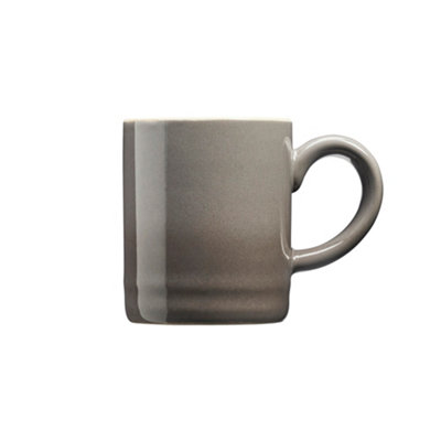 Cooks Professional Espresso Coffee Cups Mugs Stoneware 90ml Grey - Set ...