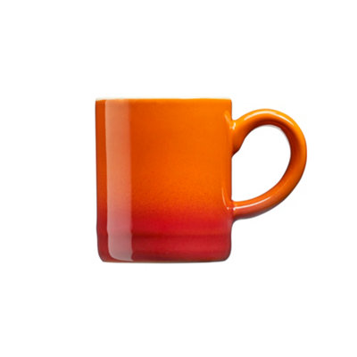 Cooks Professional Espresso Coffee Cups Mugs Stoneware 90ml Orange ...