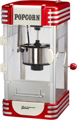 Cooks Professional Retro Popcorn Machine Pop Corn Maker Hot Air ...