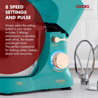 Cooks Professional Stand Mixer 1000W with 8 Speeds & Pulse, 4.5L ...