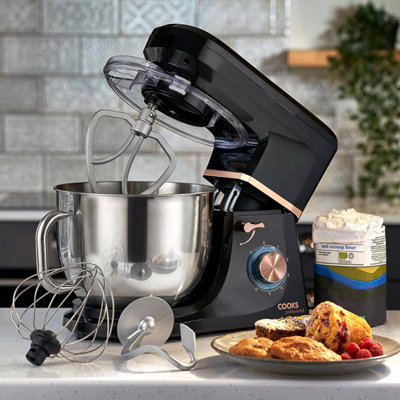 Cooks Professional Stand Mixer 1200W with 6 Speeds, Pulse & 7L S-Steel ...