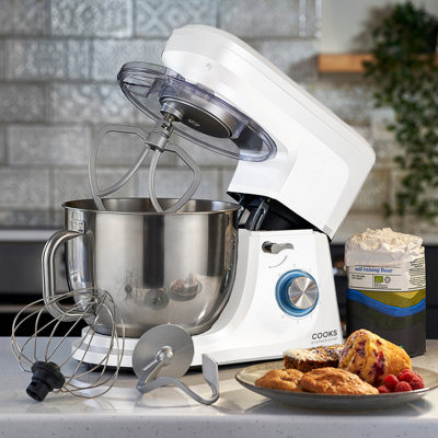 Cooks Professional Stand Mixer 1200W with 6 Speeds, Pulse & 7L S-Steel ...