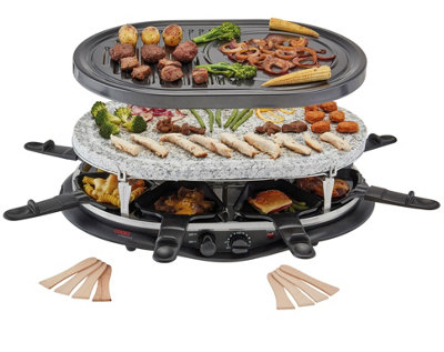 Cooks Professional Stone Raclette with Traditional Plate | DIY at B&Q