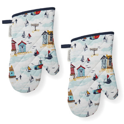 Cooksmart Beside the Seaside Set of 2 Gauntlets | DIY at B&Q