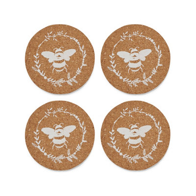 Cooksmart Bumble Bees Set of 4 Coasters | DIY at B&Q