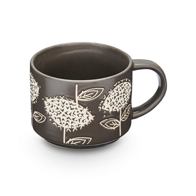 Cooksmart Retro Meadow Stacking Mug Grey | DIY at B&Q