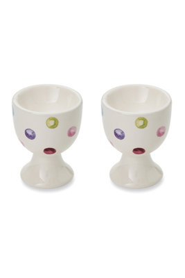 Cooksmart Spotty Dotty Set of 2 Egg Cups | DIY at B&Q