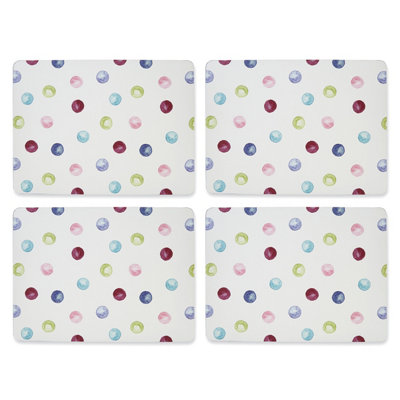 Cooksmart Spotty Dotty Set of 4 Placemats | DIY at B&Q