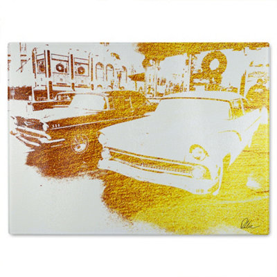Cool Cars Glass Chopping BoardDesigner style