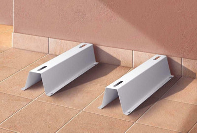 Cool Easy Air Conditioning Units Foot Feet Set White Bolted Steel Foot ...