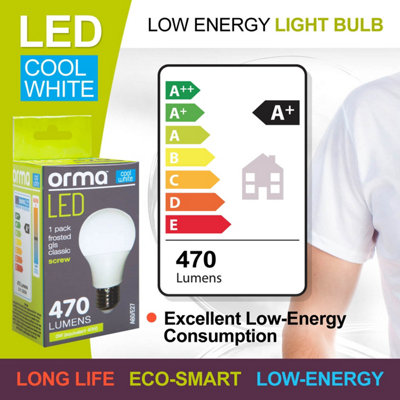 Cool White 5W Screw Base Classic LED Frosted Light Bulb Orma