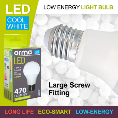 Cool White 5W Screw Base Classic LED Frosted Light Bulb Orma