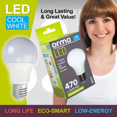 Cool White 5W Screw Base Classic LED Frosted Light Bulb Orma