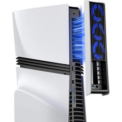 Cooling Fan for PS5 Pro Console - Quiet USB 3.0 Cooler Auto Speed LED
